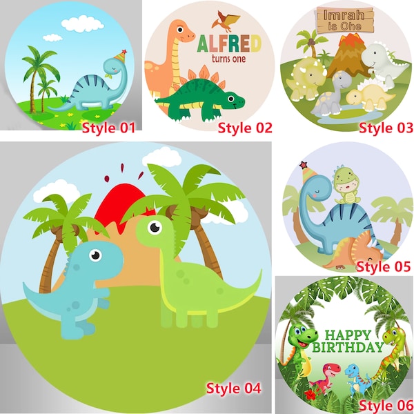 Dinosaur Circle Backdrop - Etsy