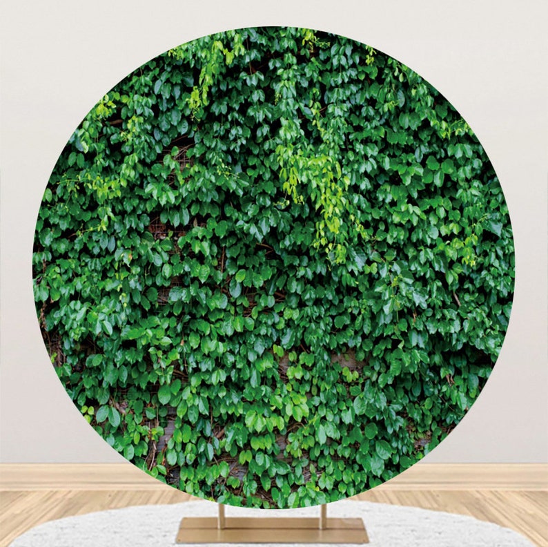 Round Green Leaves for Photography Backdrop Wedding Birthday - Etsy