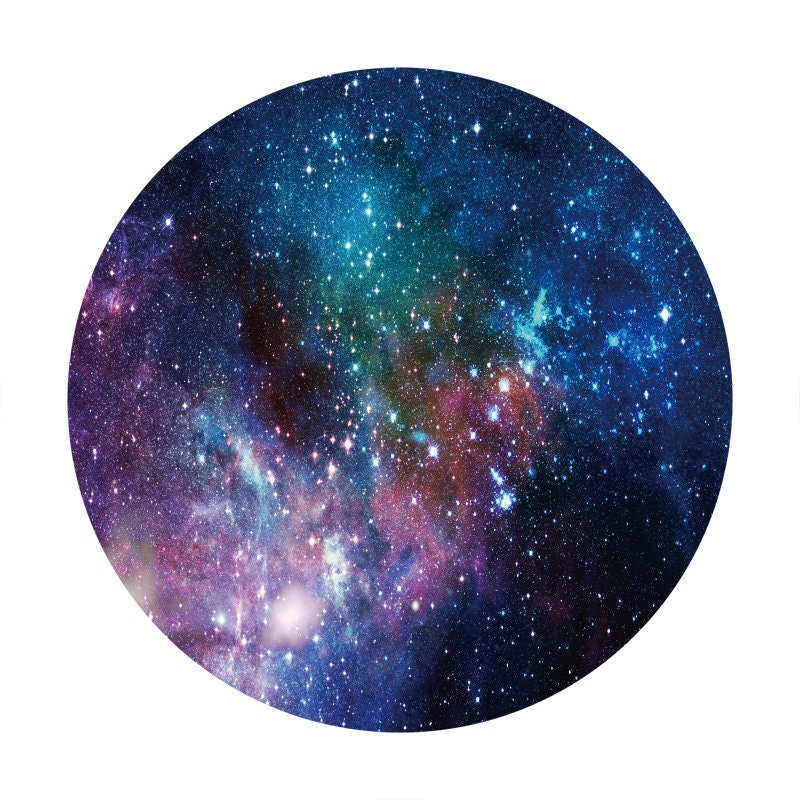 Round Colorful Starry Sky Photography Backdrop Wedding Birthday Party ...