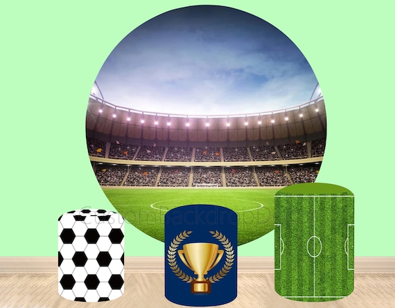 Football Field Themed Cylinder Cover Backdropfootball Boy - Etsy