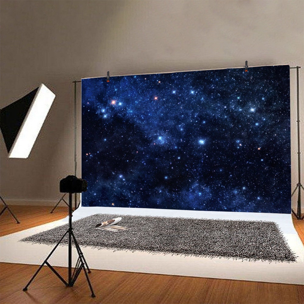 Blue starry sky Photography Backdrop Blue glitter Party Photo | Etsy