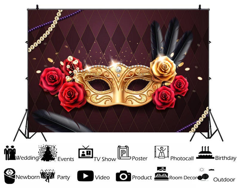 Carnival Masquerade Mardi Gras Photography Backdrops,Masquerade ...