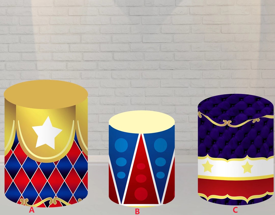 Firework Circus Carnival Cylinder Cover Backdrop,kids Birthday Party ...