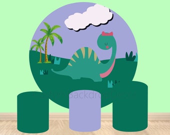 Dinosaur Circle Backdrop - Etsy