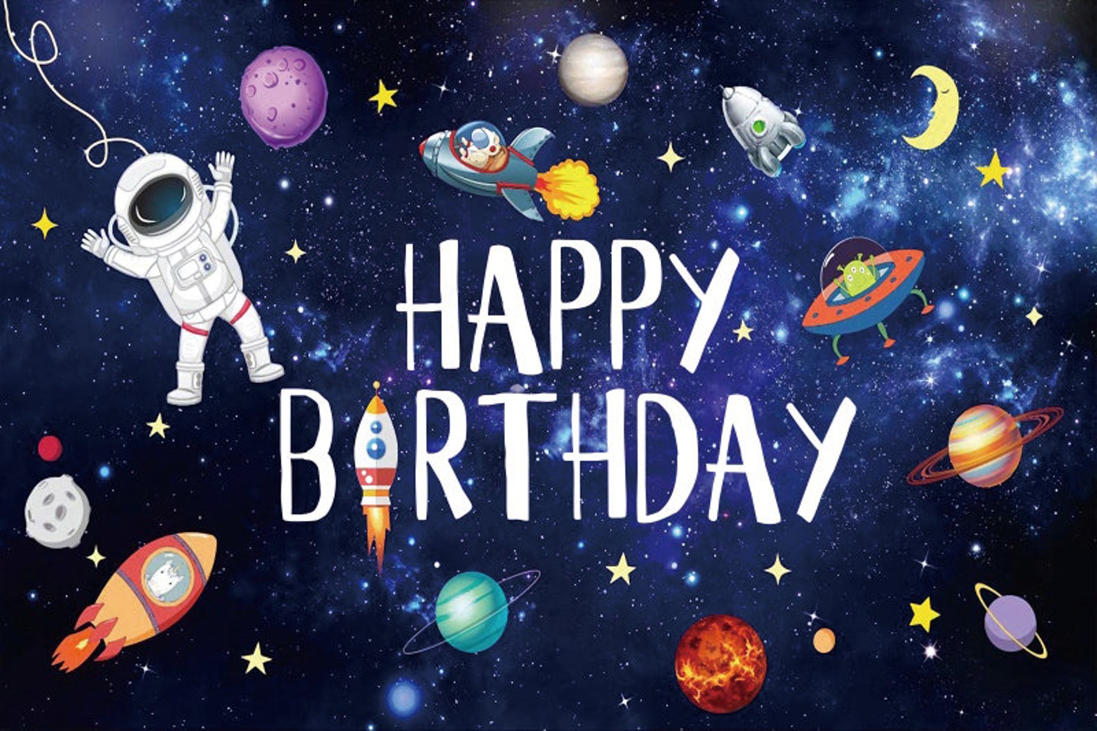 Astronaut Rocket Astrology Astronomy Planet Baby Shower Birthday Party ...