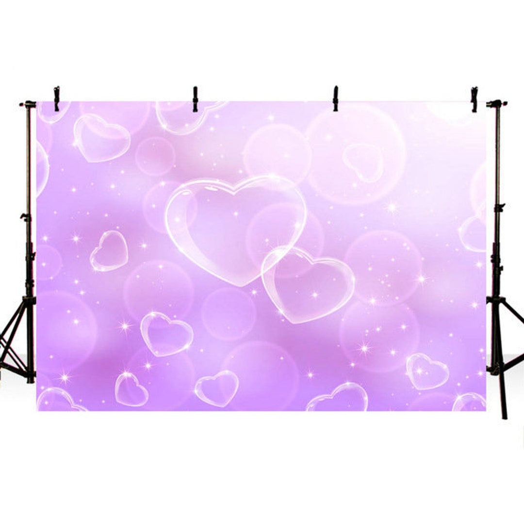 Early 2000s Themed Background Purple Heart Stars Birthday - Etsy