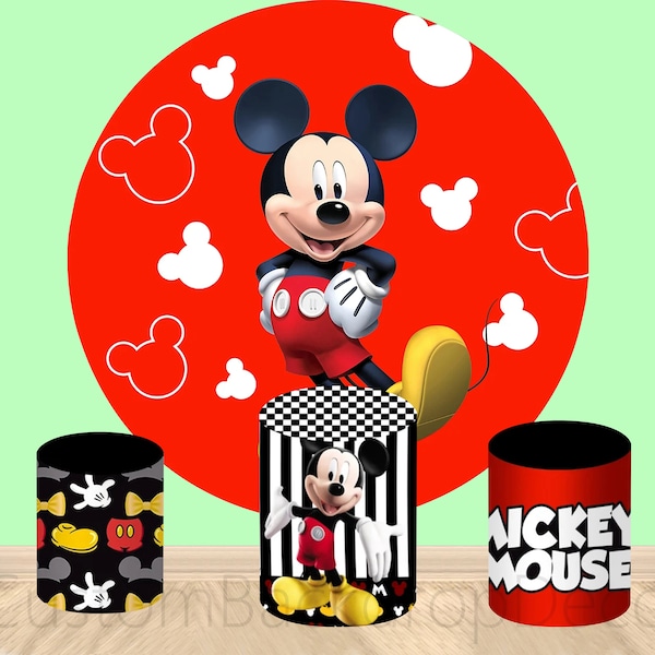 Mickey Mouse Round Backdrop Cover - Etsy