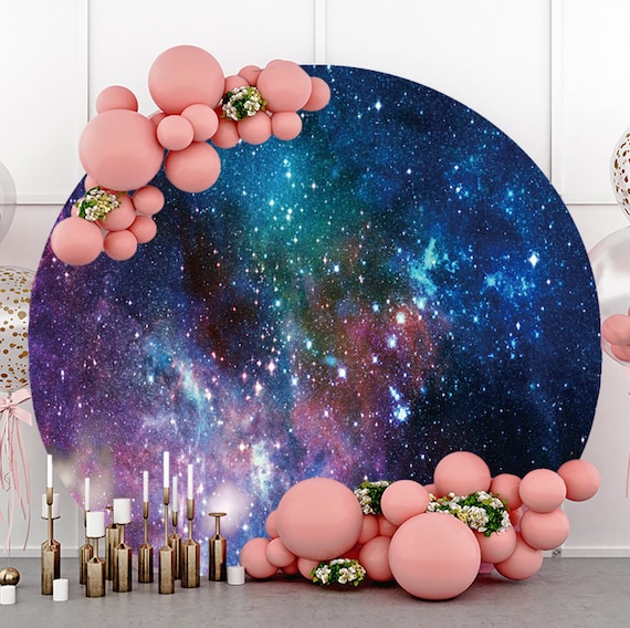 Round Colorful Starry Sky Photography Backdrop Wedding | Etsy