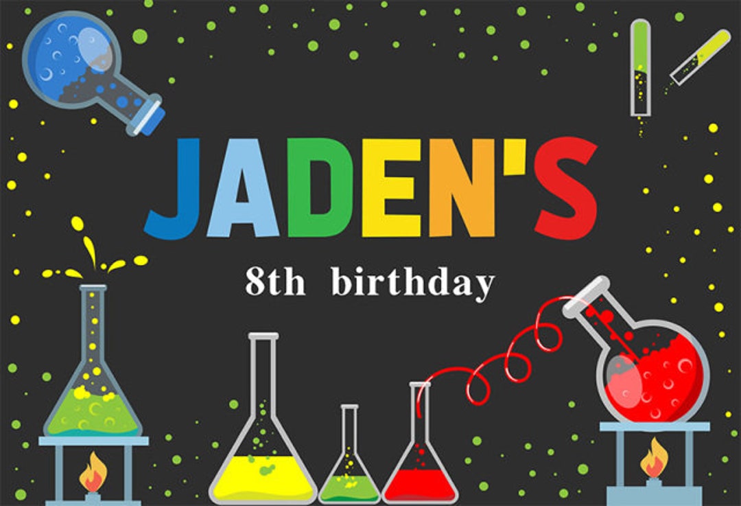 Laboratory Science Birthday Party Photography Backdrop,large Chemistry ...