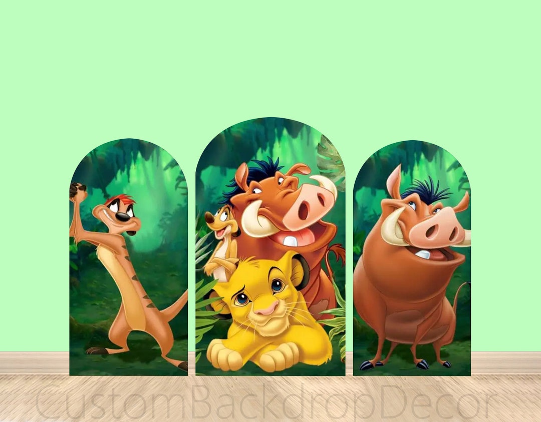 Lion King Simba Round Arch Cover Wall Backdrop Chiara Arch Background ...