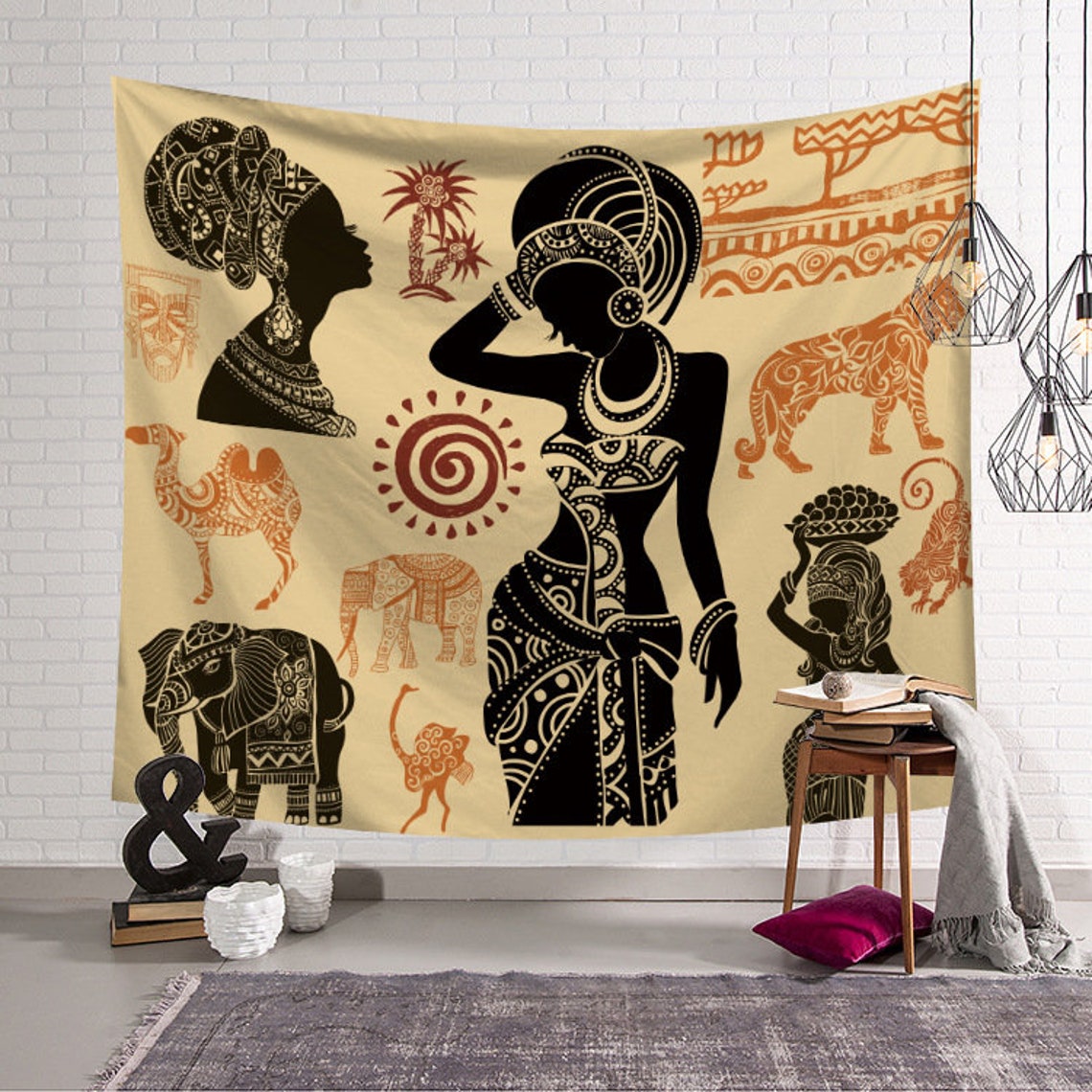 African Tapestryafrican Woman Tapestry for Living - Etsy