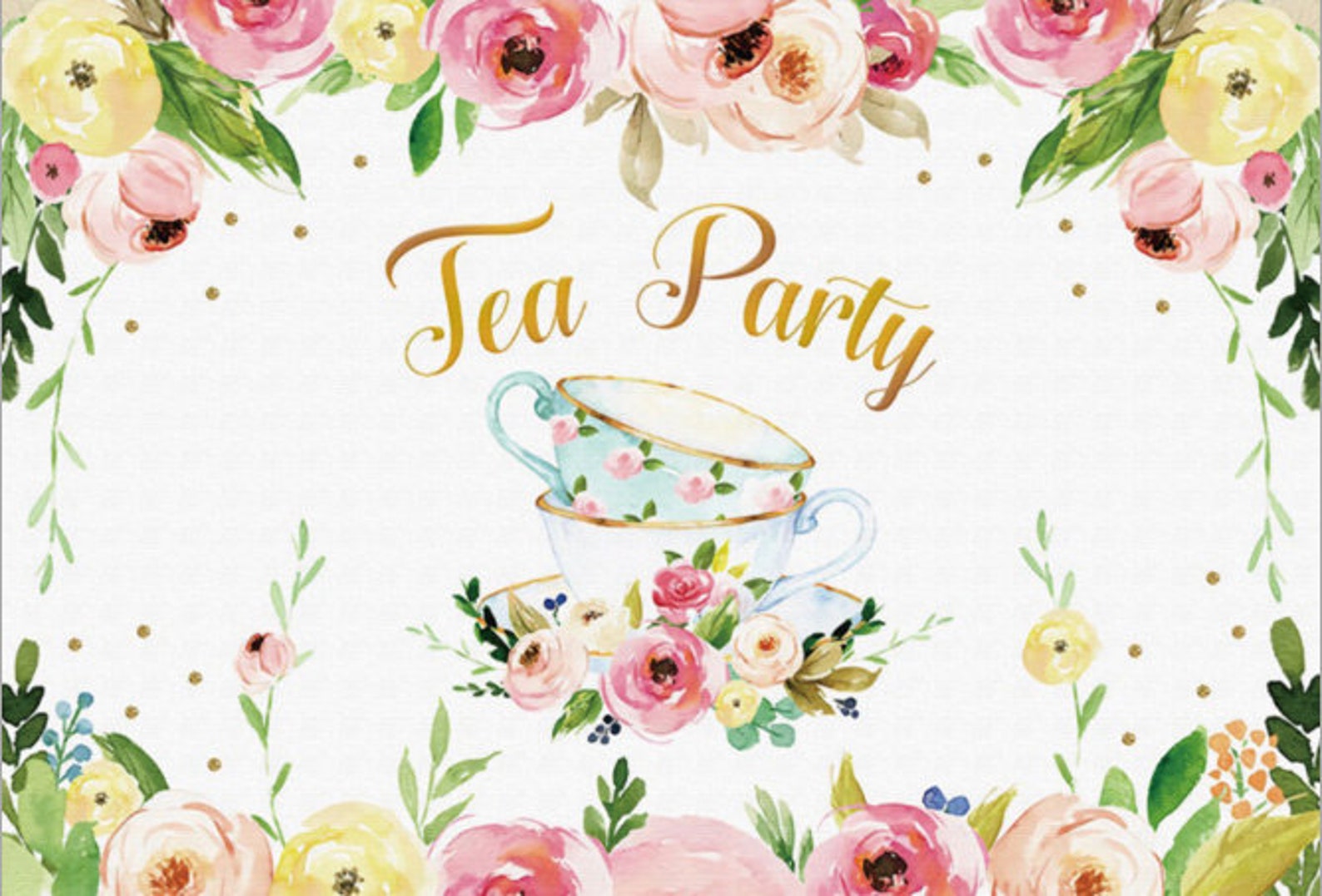 Tea Party Photography Backdropvalentine's Day - Etsy