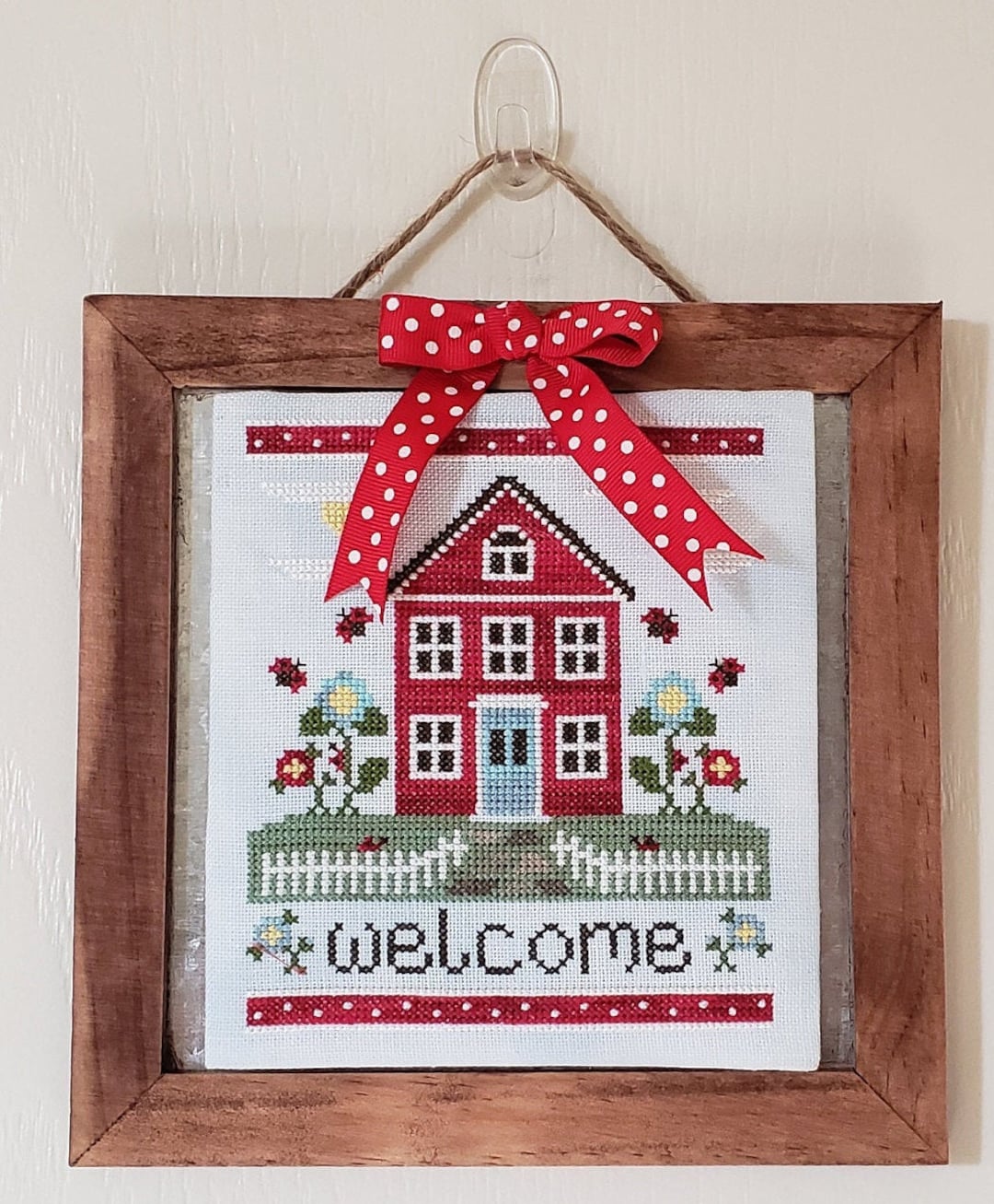 Welcome Sign With a Red House - Etsy