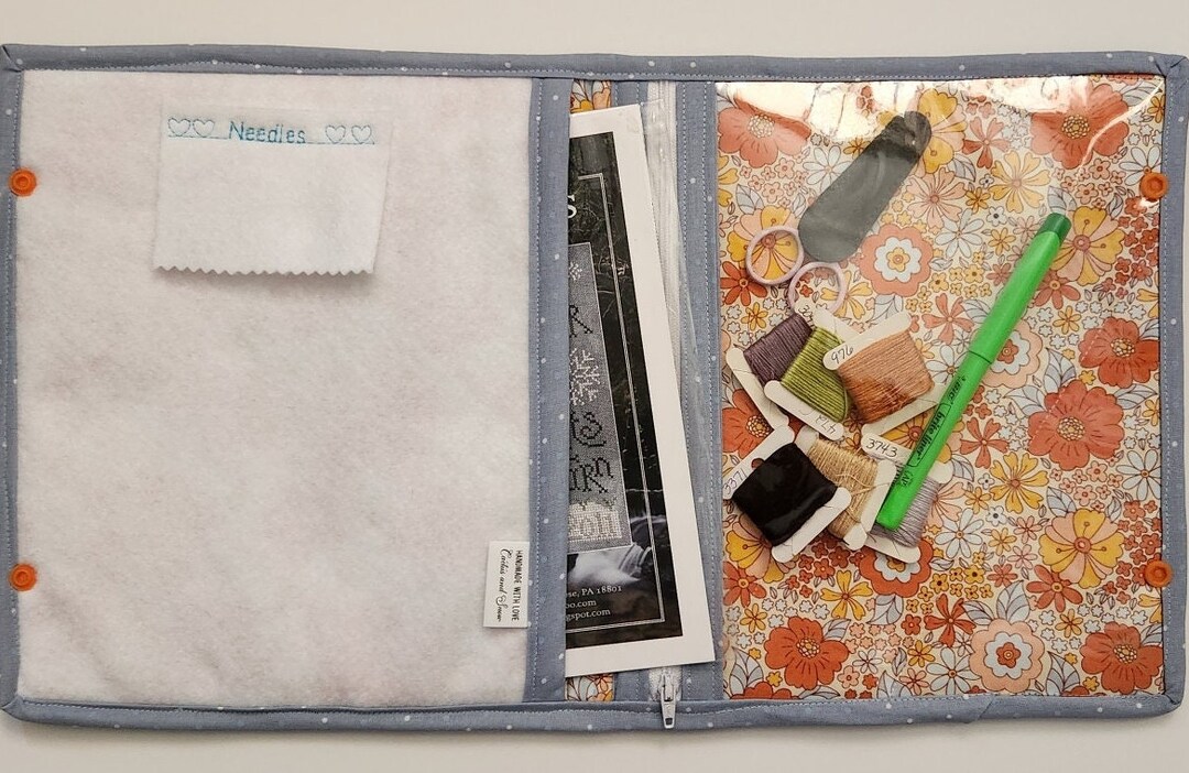 Project Folio/project Binder With Thread Keeper - Retro Flowers Small ...