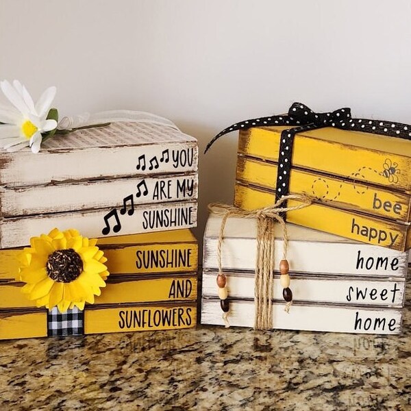 Book Stack Decor - Etsy