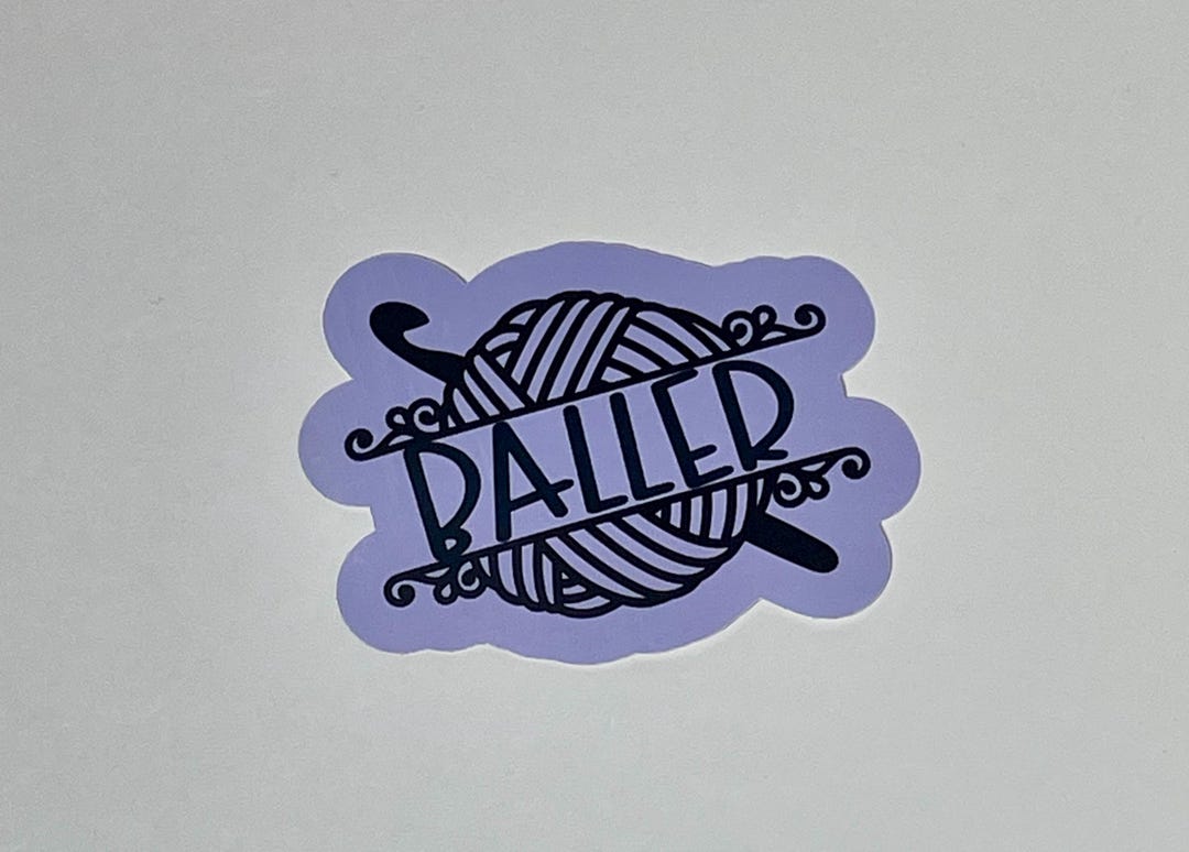 Yarn Baller Sticker for Project Bag Kindle E-reader Laptop Journal - Etsy