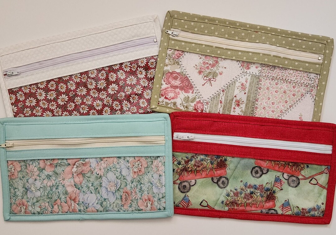 Quilted Pouch With Vinyl Front - Etsy