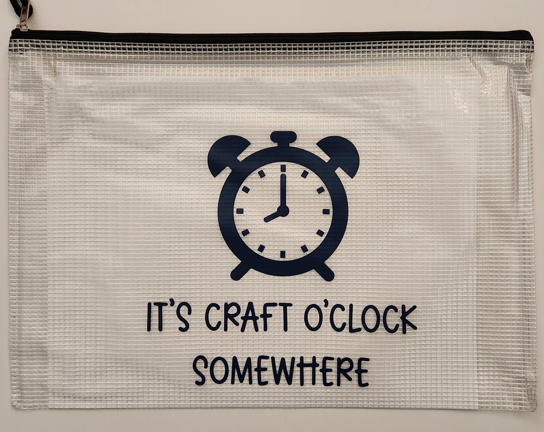 Vinyl Mesh Project Bag for Cross Stitch/needle Art - It's Craft O'clock ...