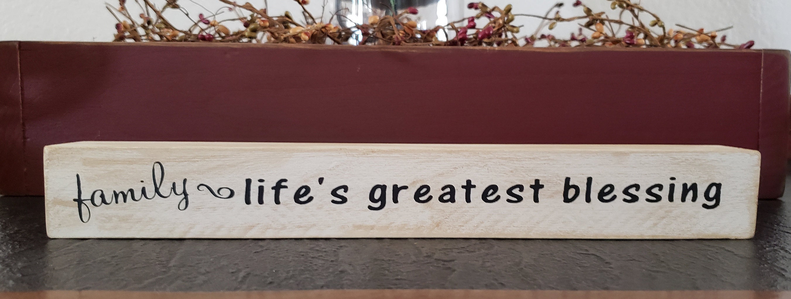 Family, Life's Greatest Blessing Table Sign - Etsy