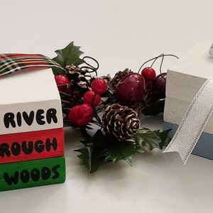 Christmas Book Stack Decor - Etsy