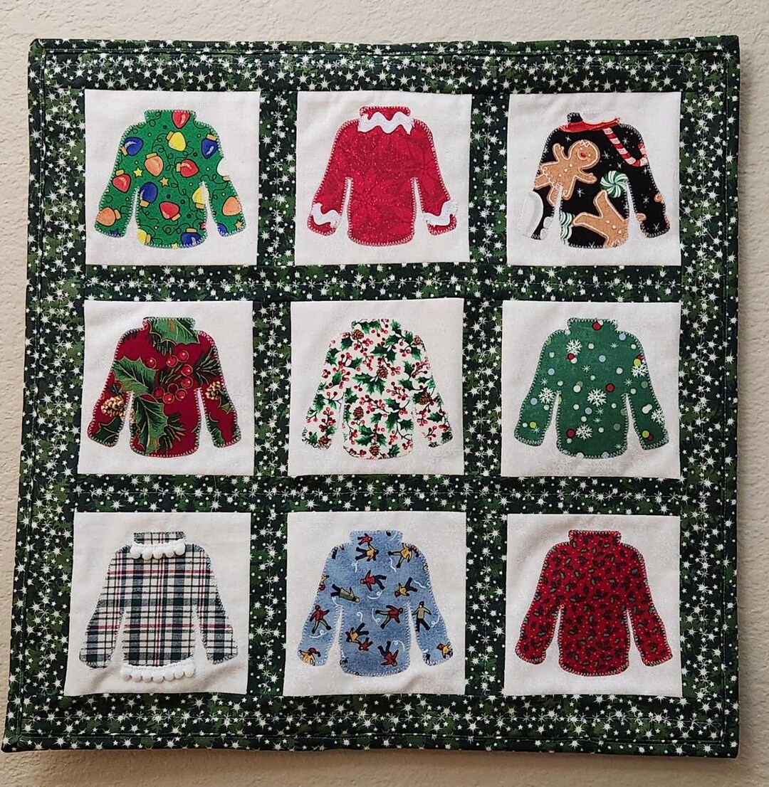 Ugly Sweater Quilted Wall Hanging - Etsy