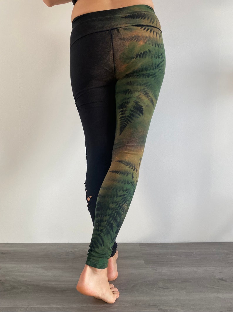 Herbal Braided Leggings/high Waisted Cotton Leggings/pixie Leggings ...