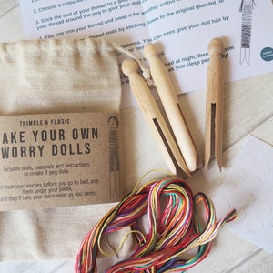 Make Your Own Worry Doll Kit, Mental Health Activities for Kids, Easy ...