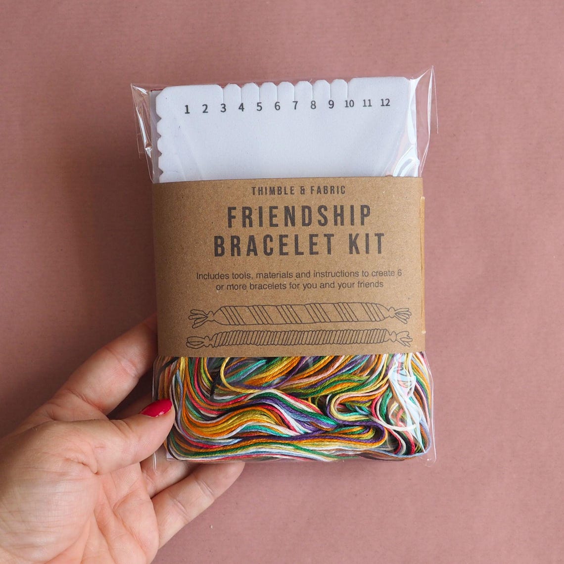 Rainbow Friendship Bracelet Kit, Flat Braid Kumihimo Loom, DIY ...