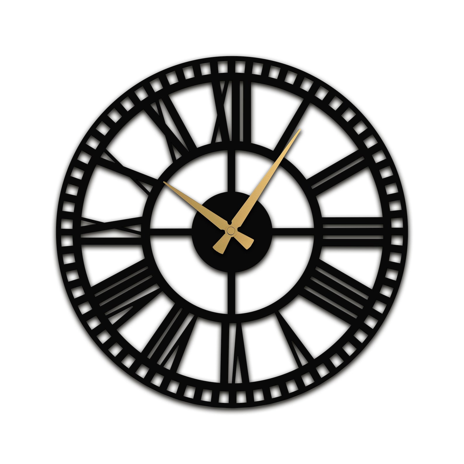 Quality Metal Black Wall Clock Metal Wall Art Metal Wall - Etsy UK
