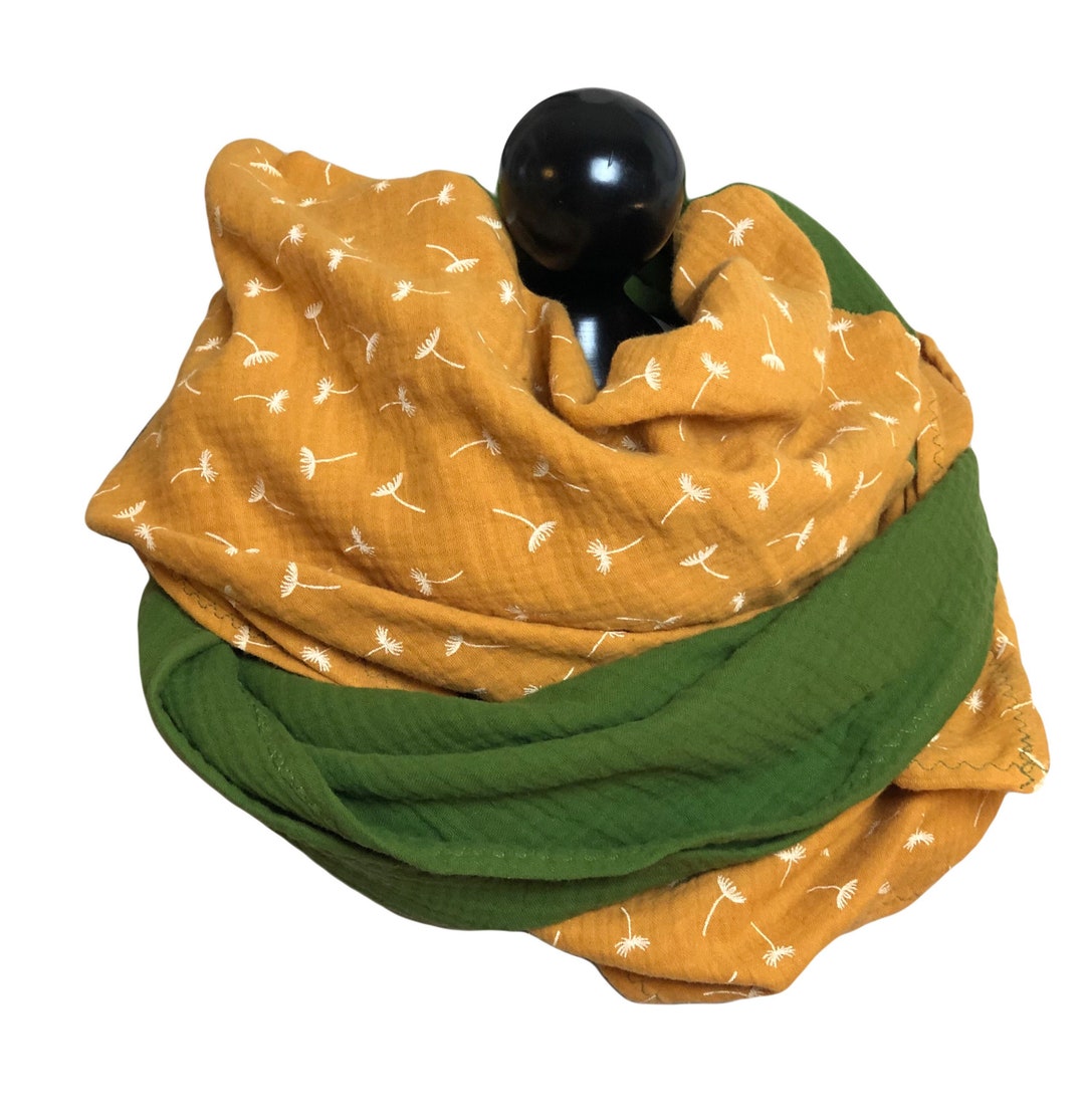 XXL MUSSELLIN CLOTH 130 X 130 Cm Two Kinds in Green and Yellow Yellow ...