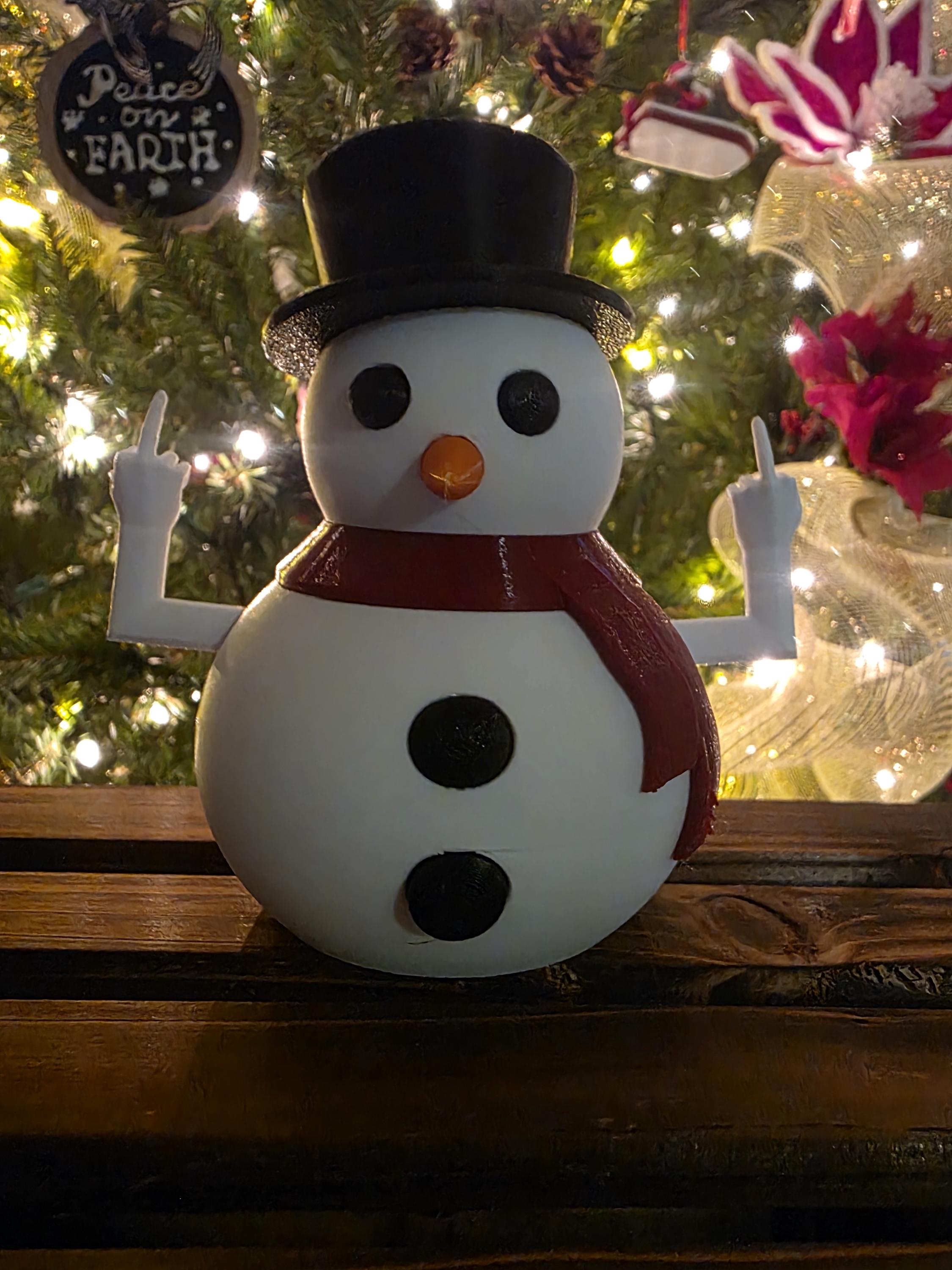 Rude Snowman, Middle Finger Snowman, Dirty Snowman Funny Gift. - Etsy