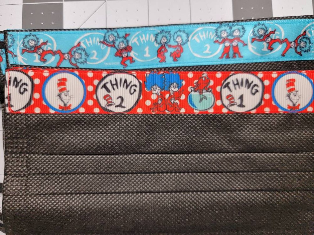 Thing 1, Thing 2, Dr Seuss Disposable Face Mask - Etsy