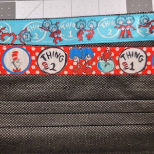 Thing 1, Thing 2, Dr Seuss Disposable Face Mask - Etsy