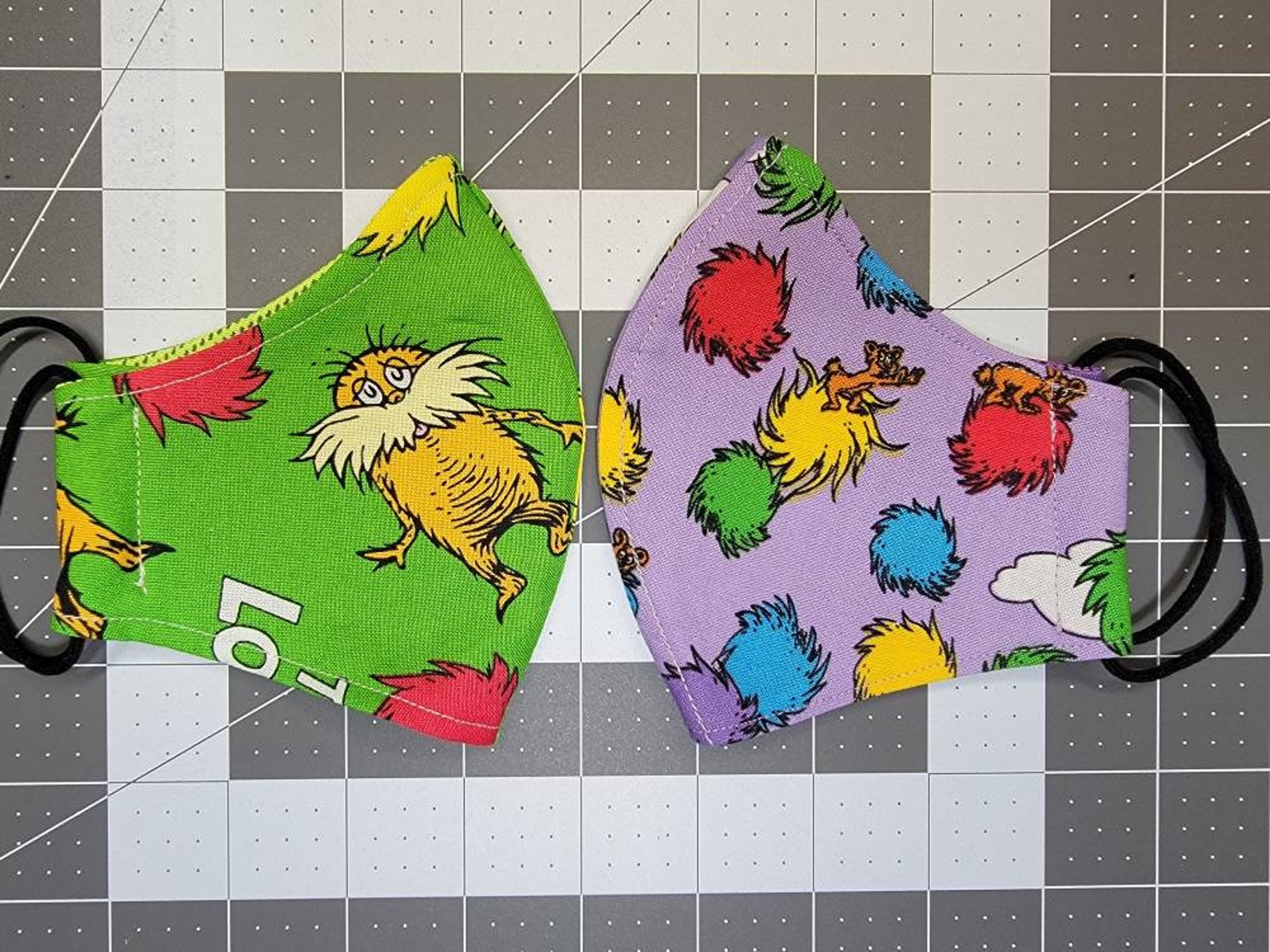 The Lorax Dr. Seuss. Face Mask Made With Licensed Fabric. | Etsy