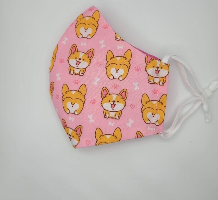 Cute Animated Dog Masks frenchie Shiba Inu Corgi Cotton - Etsy