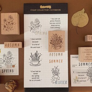 Vintage Seasons Stamp Set for Journaling, Scrapbooking and Diary ...