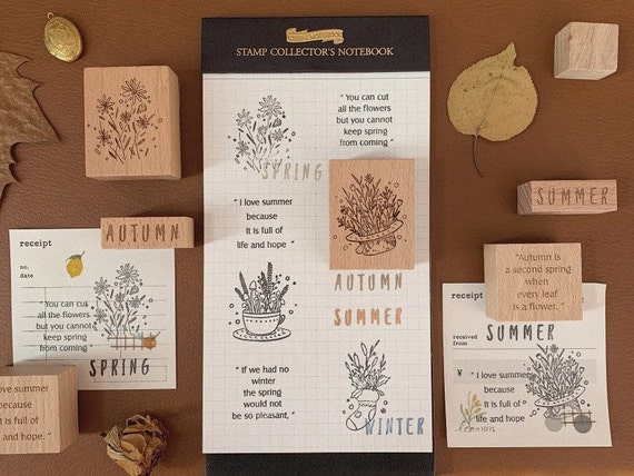 Vintage Seasons Stamp Set for Journaling Scrapbooking and - Etsy