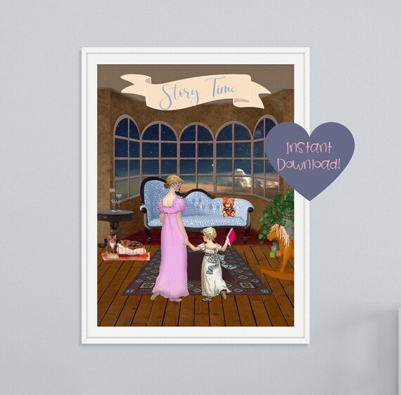 Story Time Digital Art Printable Instant Download Kids / | Etsy