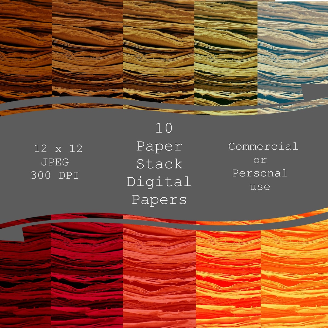 Paper Stack Digital Papers Instant Download 12 X 12 JEG 300 DPI ...