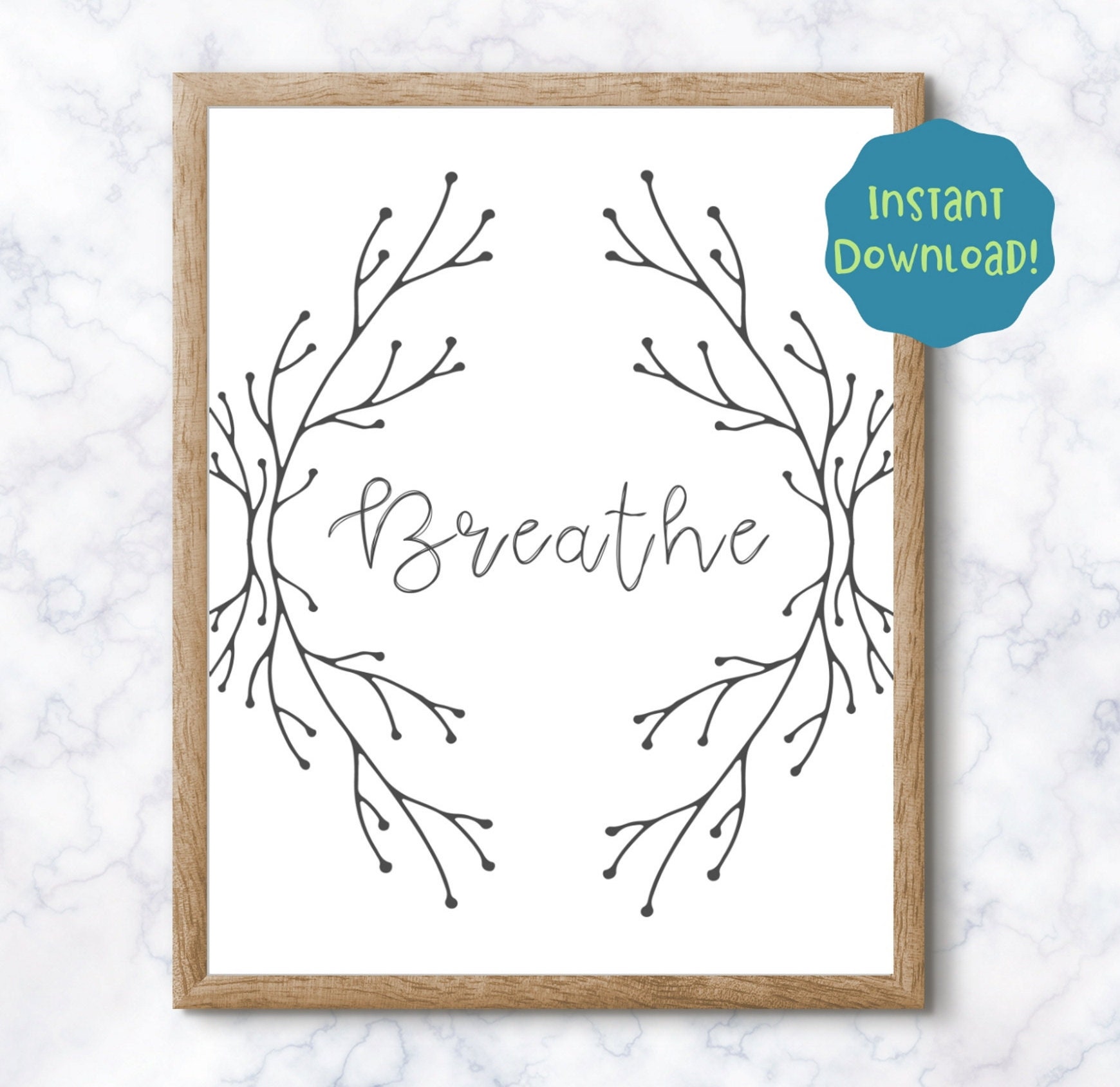 Breathe Digital Art Printable Instant Download - Etsy