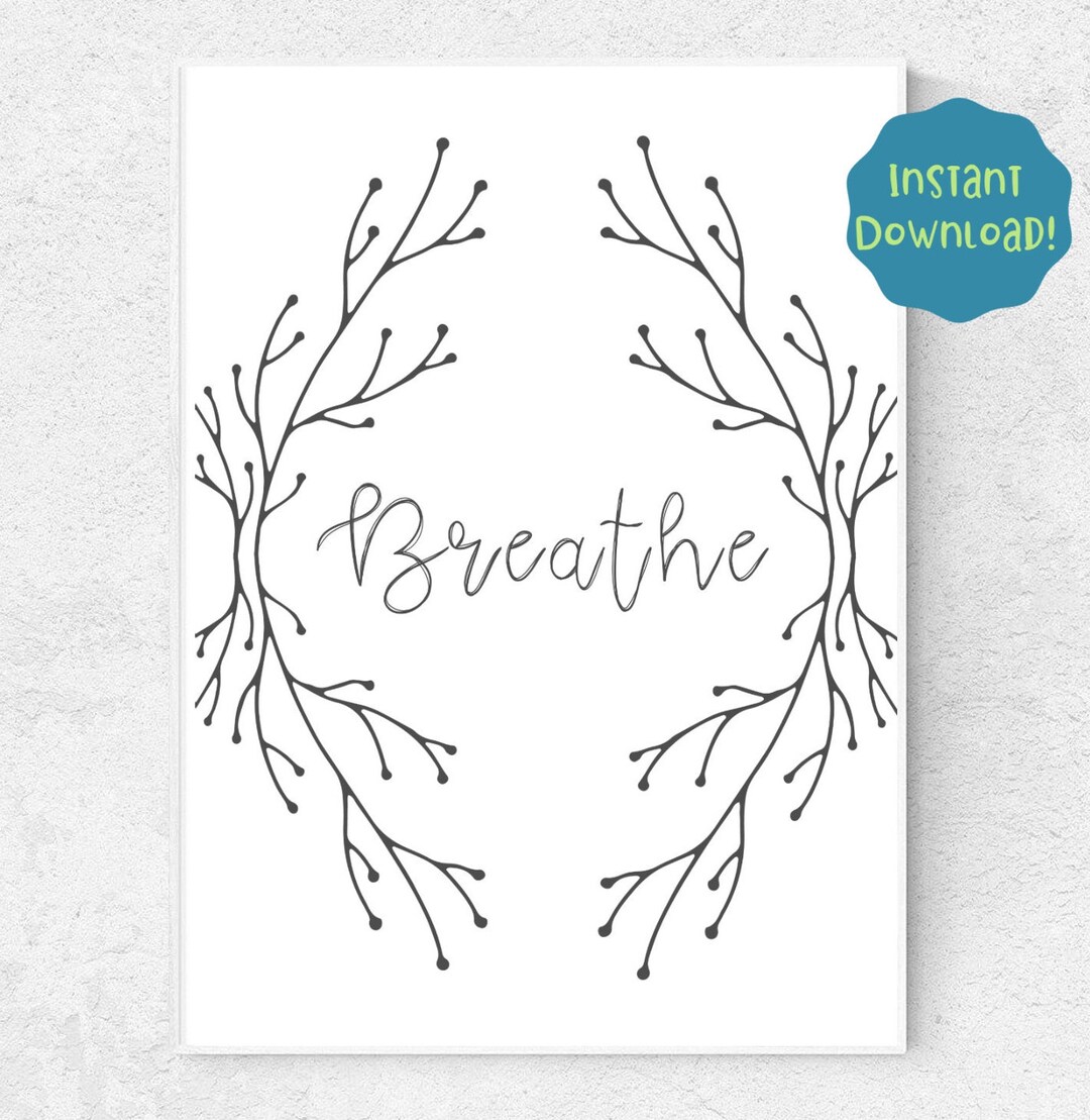 Breathe Digital Art Printable Instant Download - Etsy