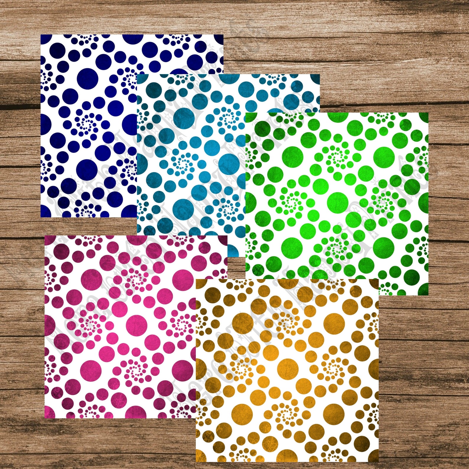 Grunge Polka Dot Swirl Digital Papers 12 X 12 JPEG 300 DPI Commercial ...