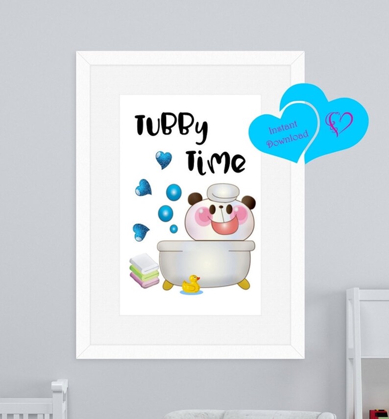 Tubby Time Digital Art Printable Instant Download / Kids / - Etsy