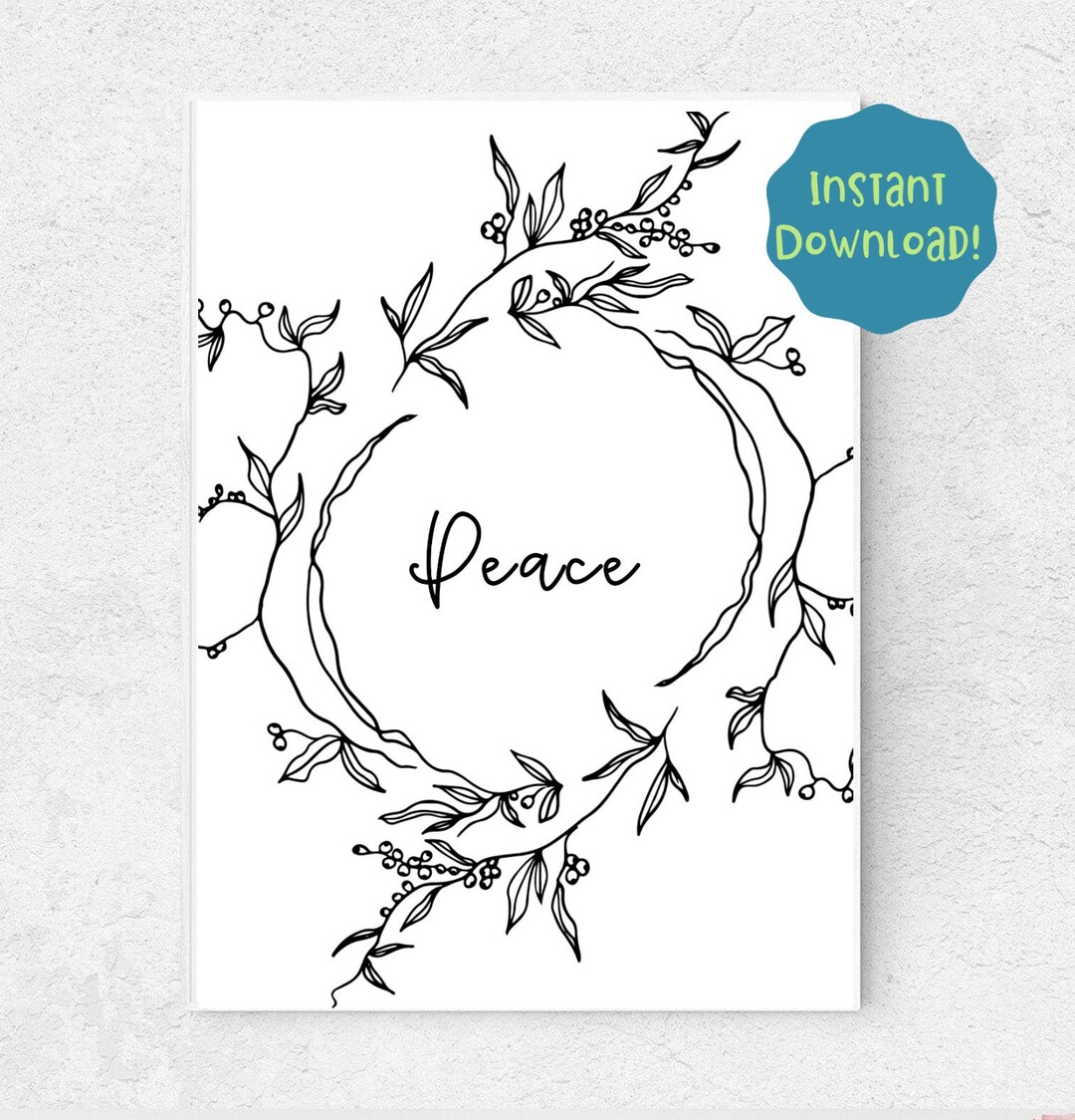 Peace Digital Art Printable Instant Download - Etsy