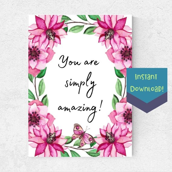 You Are Simply Amazing Printable Instant Download | Etsy