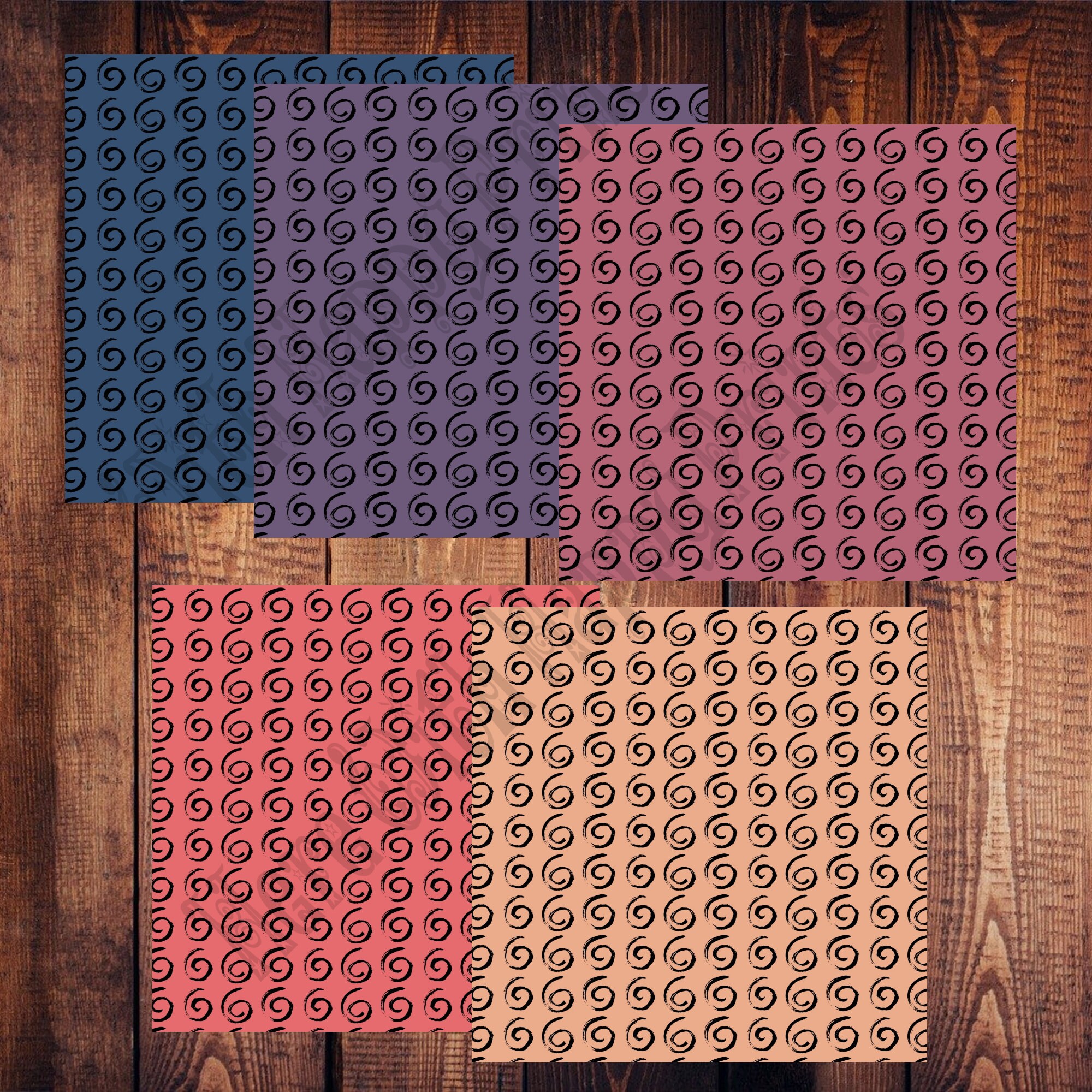 Twirly Stripe Digital Craft Paper Instant Download 10 Pack / Scrapbook ...