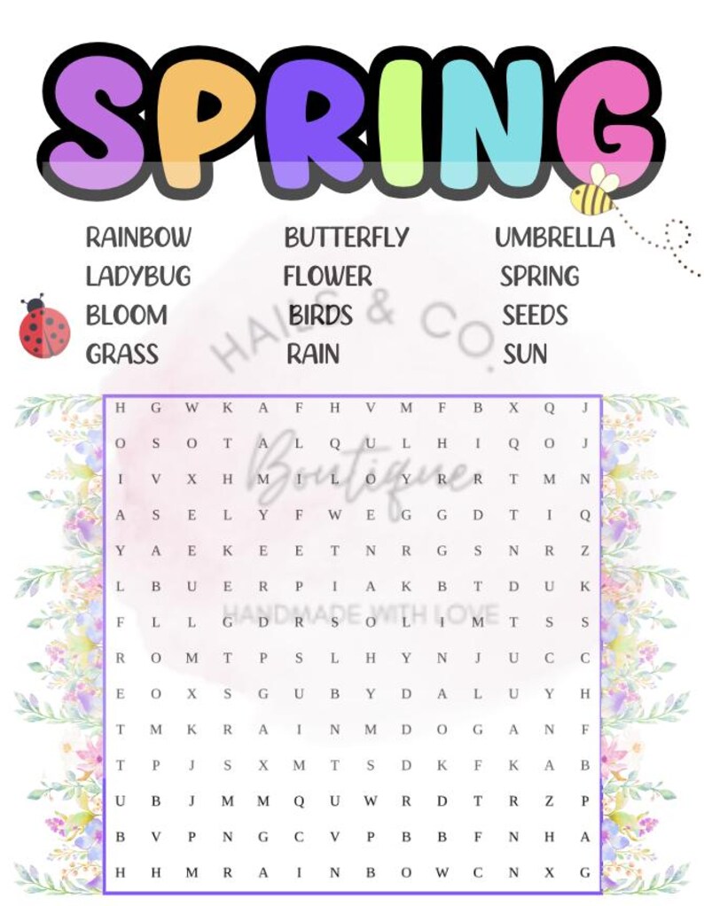 Seasonal Word Search, Seasons Printable, Seasons Worksheets, Seasons ...