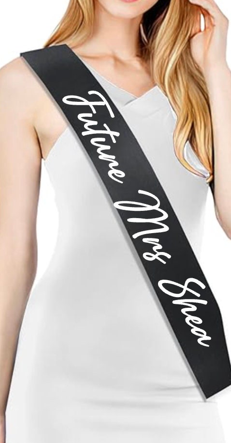 Future Mrs. Custom Last Name Sash, Custom Bachelorette Party Sashes ...