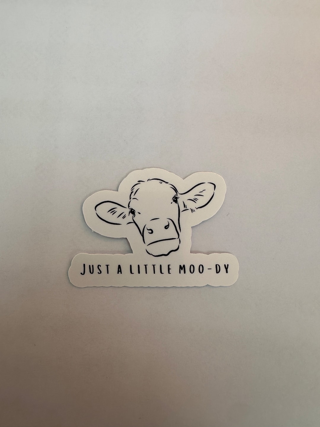 Just a Little Moody Cow Sticker, Cow Lover Sticker, Cow Sticker for ...