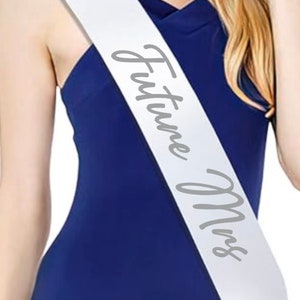 Future Mrs. Custom Last Name Sash, Custom Bachelorette Party Sashes ...